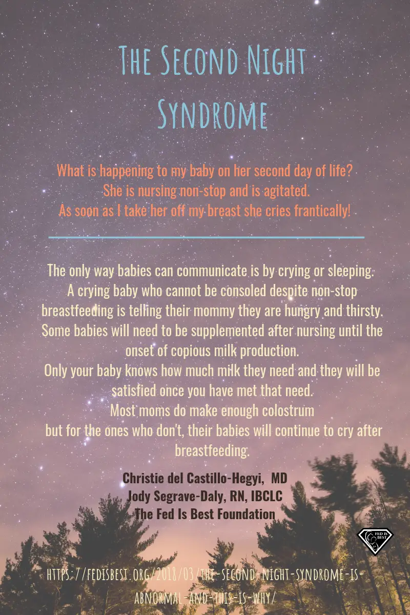 Second night syndrome: baby cries constantly. - Fed Is Best Foundation